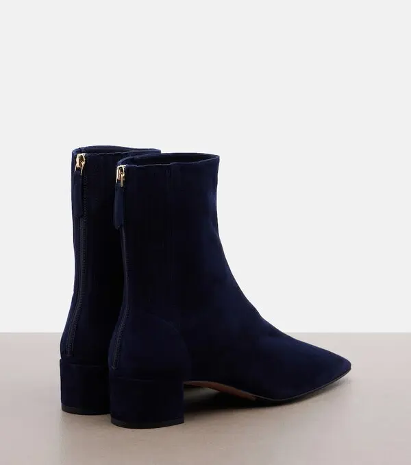 AQUAZZURA Saint Honore Suede Ankle Boots