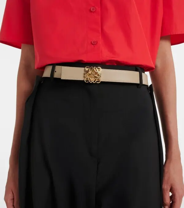 Loewe Anagram Bombe Reversible Leather Belt