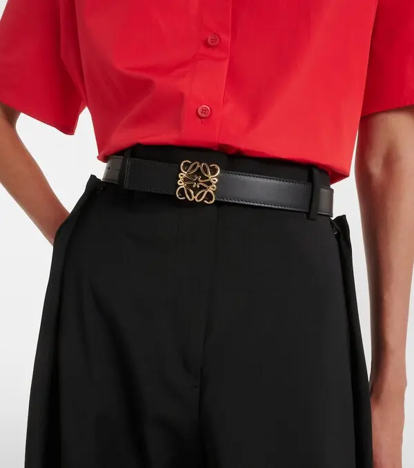 Loewe Anagram Bombe Reversible Leather Belt