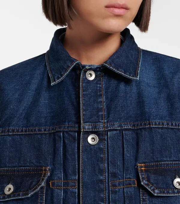 Sacai Denim Bomber Jacket - Blue