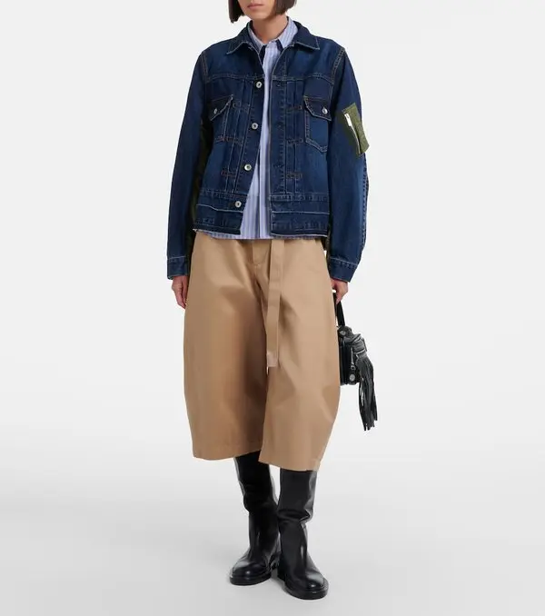 Sacai Denim Bomber Jacket - Blue