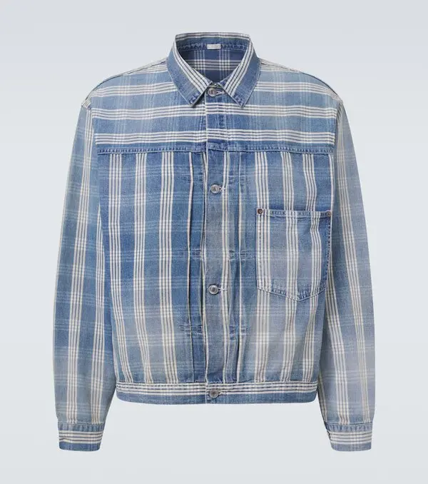 A.PRESSE Checked Denim Jacket