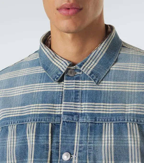 A.PRESSE Checked Denim Jacket