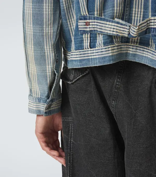 A.PRESSE Checked Denim Jacket