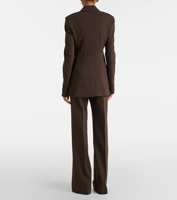 Sportmax Belted Crepe Straight-leg Pants