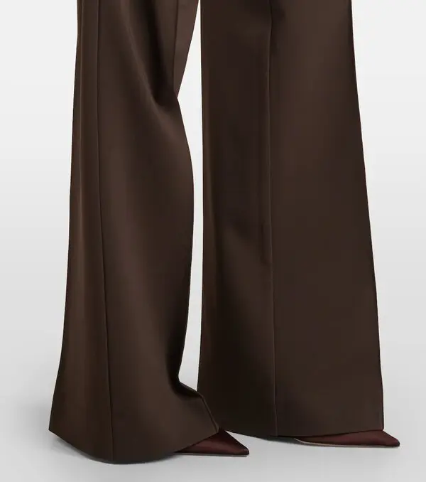 Sportmax Belted Crepe Straight-leg Pants