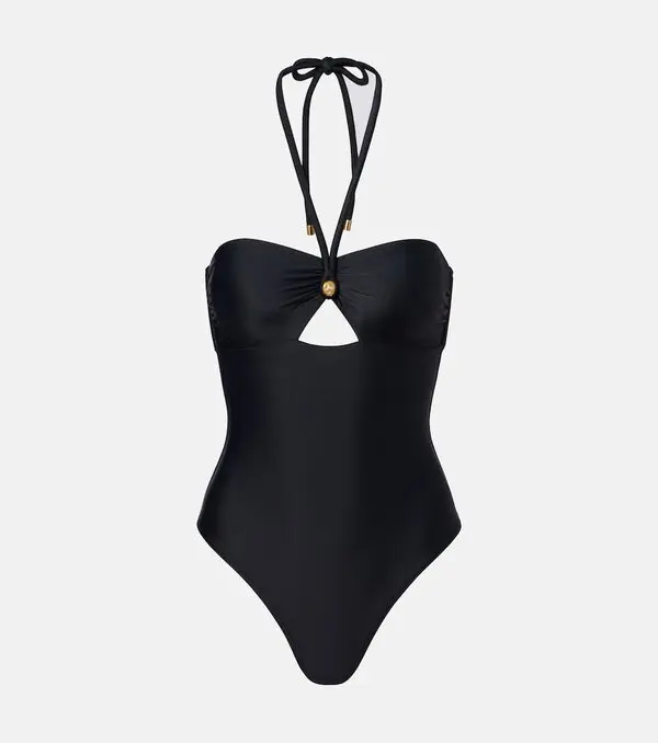 VIX PAULA HERMANNY Meera Halterneck One-piece Swimsuit - Black