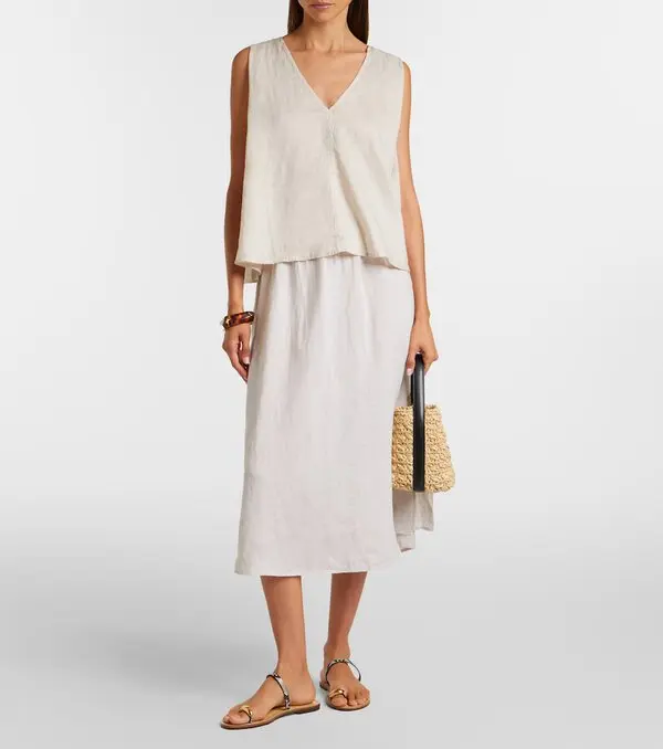 Velvet By Graham & Spencer Renna Linen Top
