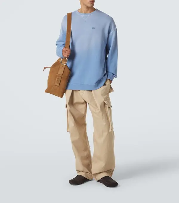 Loewe Anagram Cotton Jersey Sweatshirt - Blue