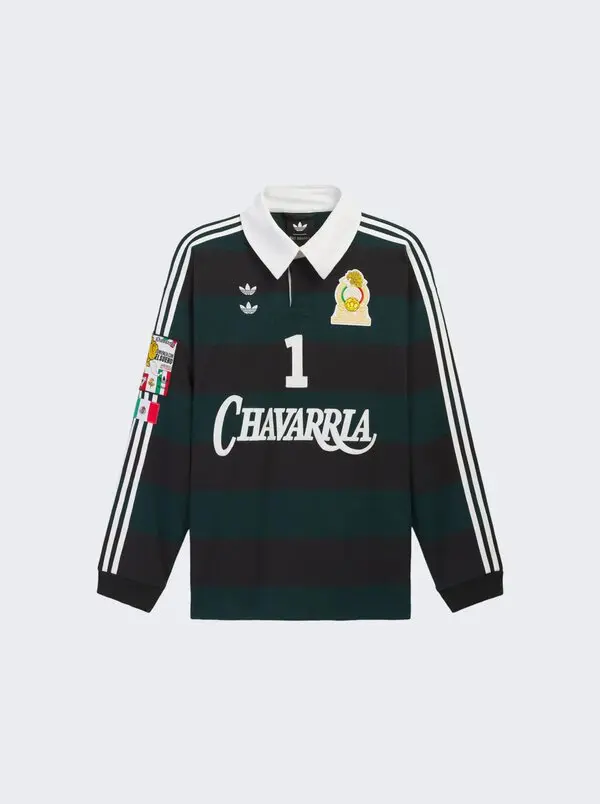 Adidas X Willy Chavarria Long Sleeve Rugby Shirt Mexico - Green