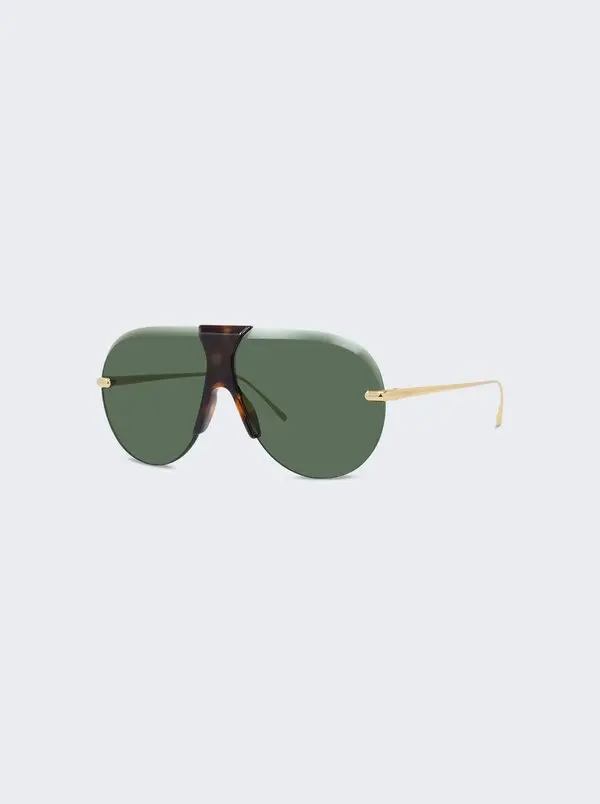 Loewe Aviator Sunglasses With Tone Accents - Gold