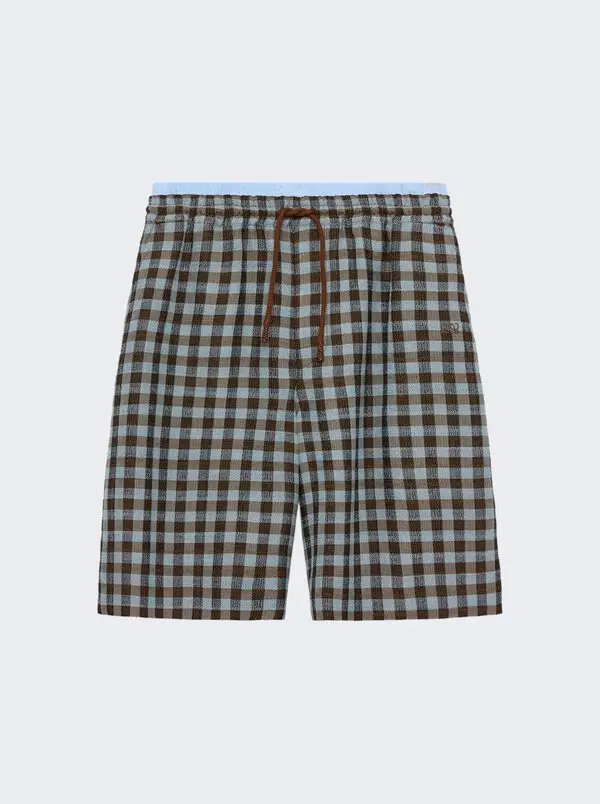 Loewe Drawstring Shorts Blue And Brown