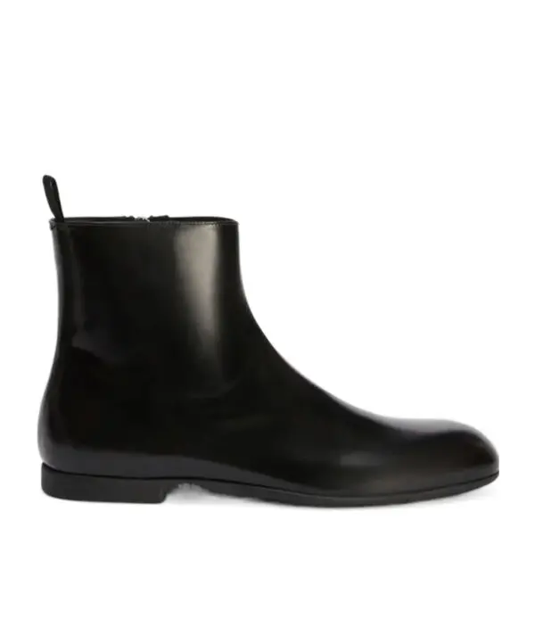JIL SANDER Leather Ankle Boots