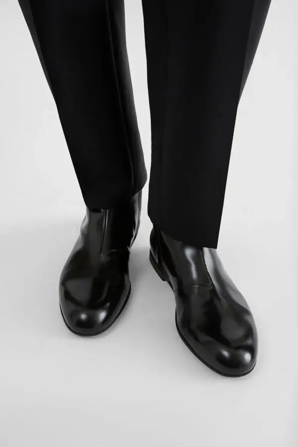JIL SANDER Leather Ankle Boots