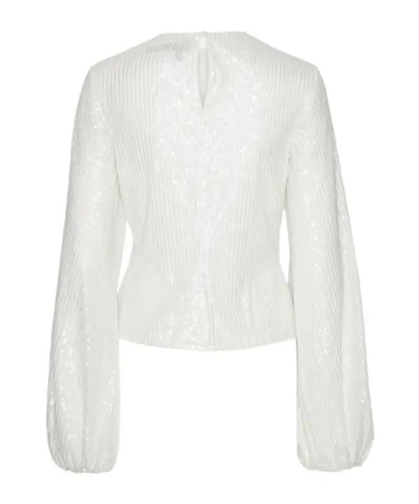 ROTATE BY BIRGER CHRISTENSEN Sequin-embellished Crewneck Top