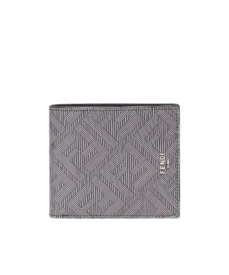 Fendi Shadow Ff Lettering Bi-fold Wallet