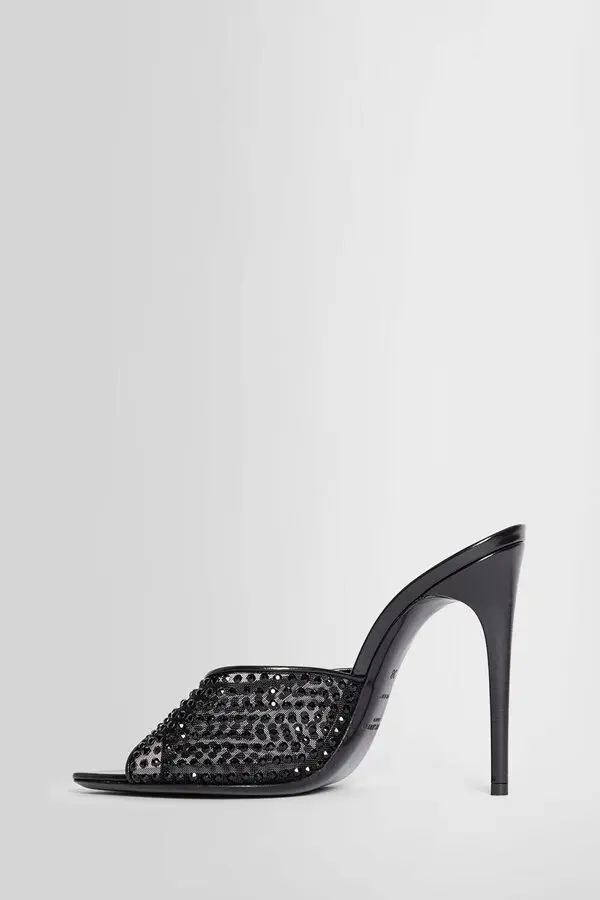 Saint Laurent Embellished Pointed Toe High Heel Sandals