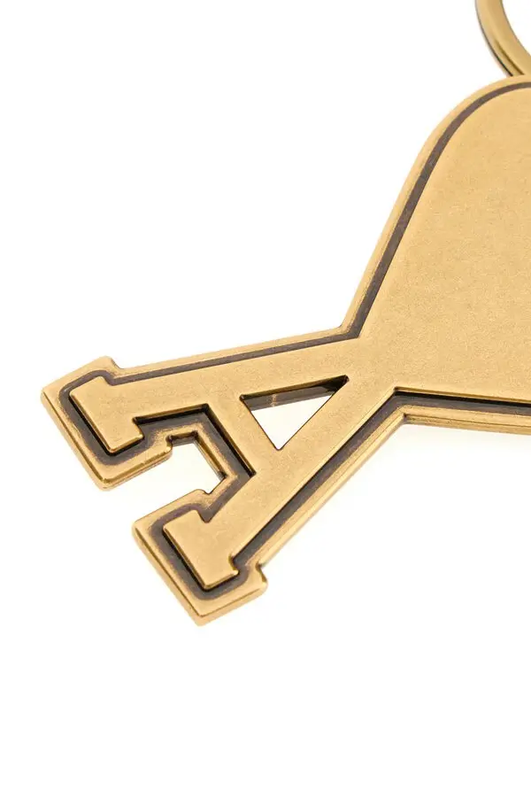 AMI Paris Metallic Logo-charm Polished Finished Keyring