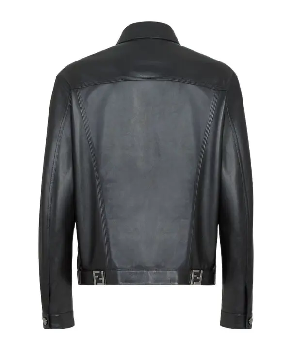 Fendi Long Sleeve Leather Jacket
