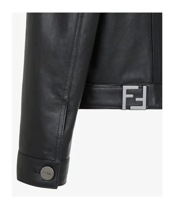Fendi Long Sleeve Leather Jacket