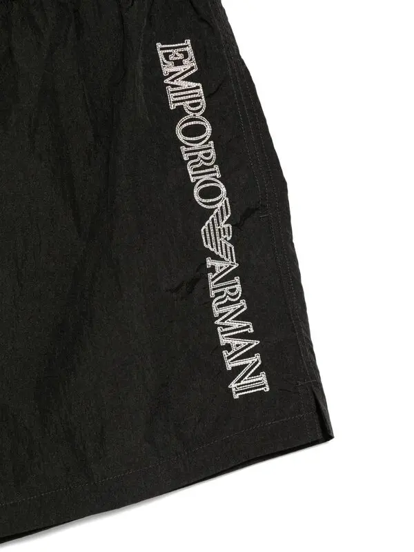 Emporio Armani Logo-embroidered Drawstring Swim Shorts
