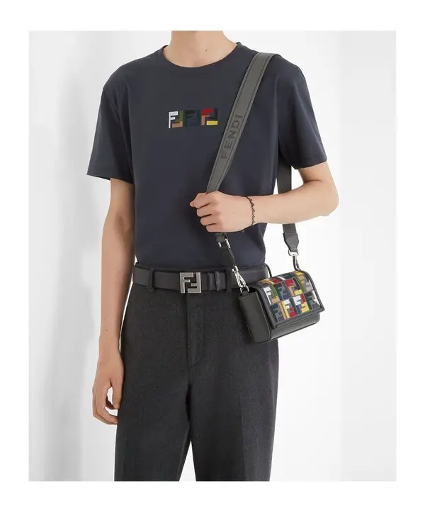 Fendi Logo Embroidered Crewneck T-shirt