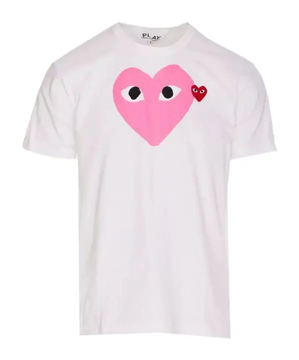 Play Comme Des Garcon Crew Neck Short-sleeved T-shirt - White