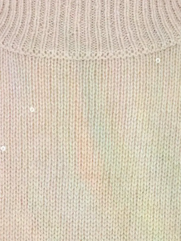 Brunello Cucinelli Sequin Embellished High Neck Sweater