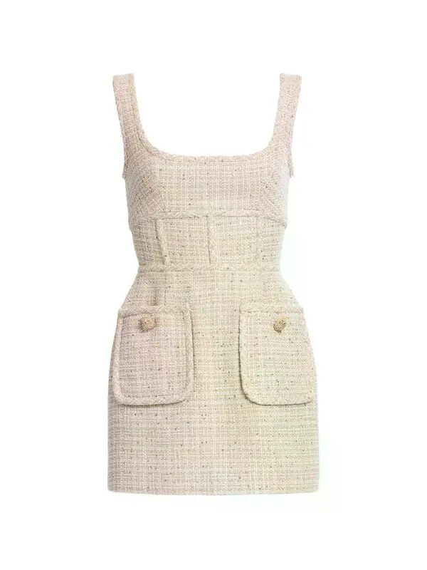 Elie Saab Sequin-embellished Tweed Dress - Neutrals