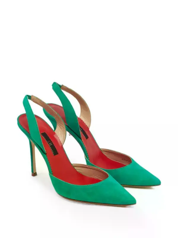 Carolina Herrera Suede Pointed-toe Slingback Pumps