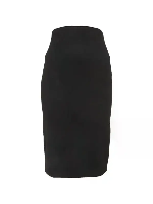 Givenchy Gabardine Pencil Midi Skirt - Black
