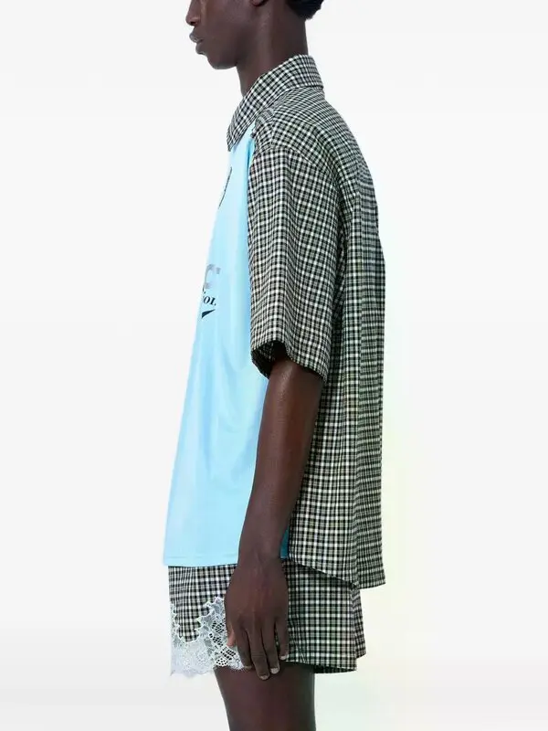 Martine Rose Patchwork Checkered Polo Shirt
