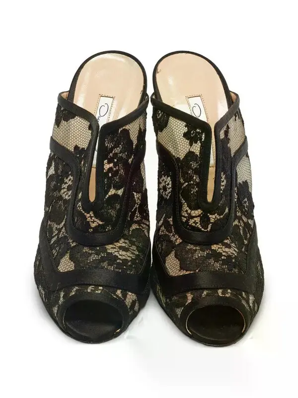 Manolo Blahnik Satin Heeled Mules