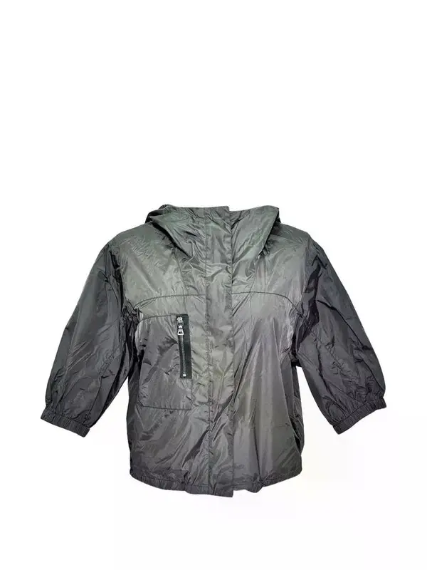 Prada Cropped Hooded Jacket - Grey