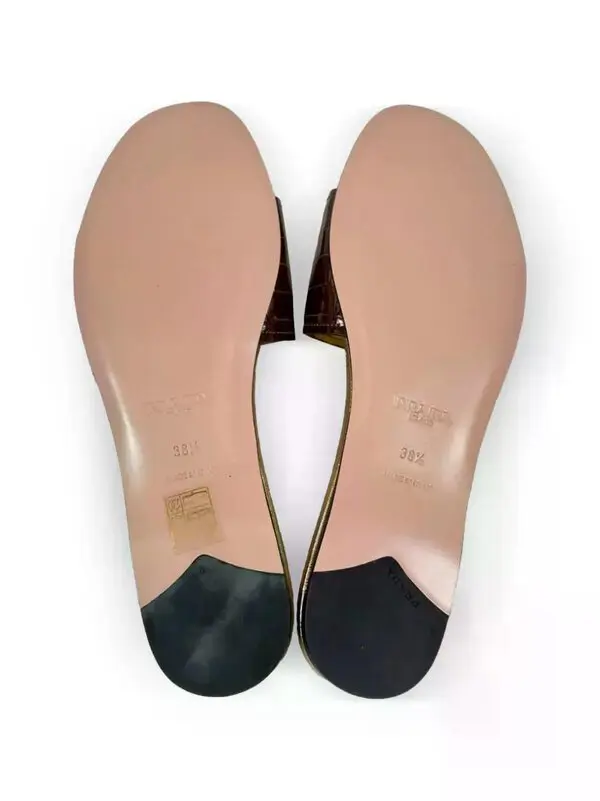 Prada Croc-embossed Leather Sandals