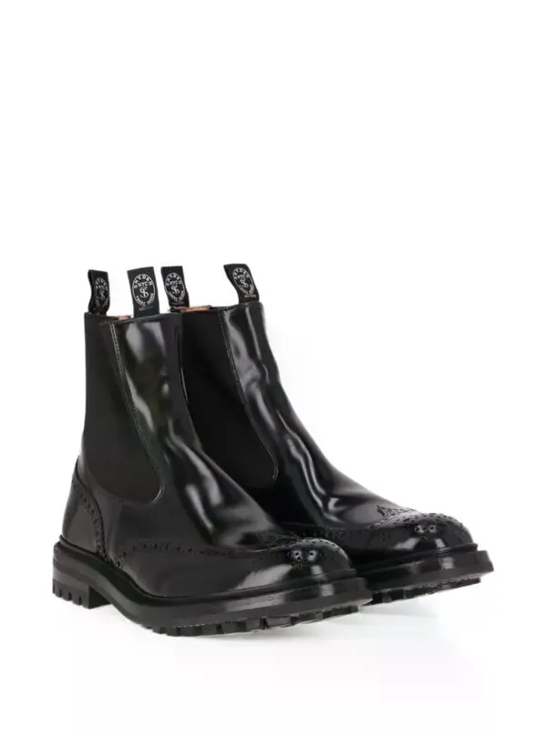 Todd Snyder Brogue Detail Leather Chelsea Boots