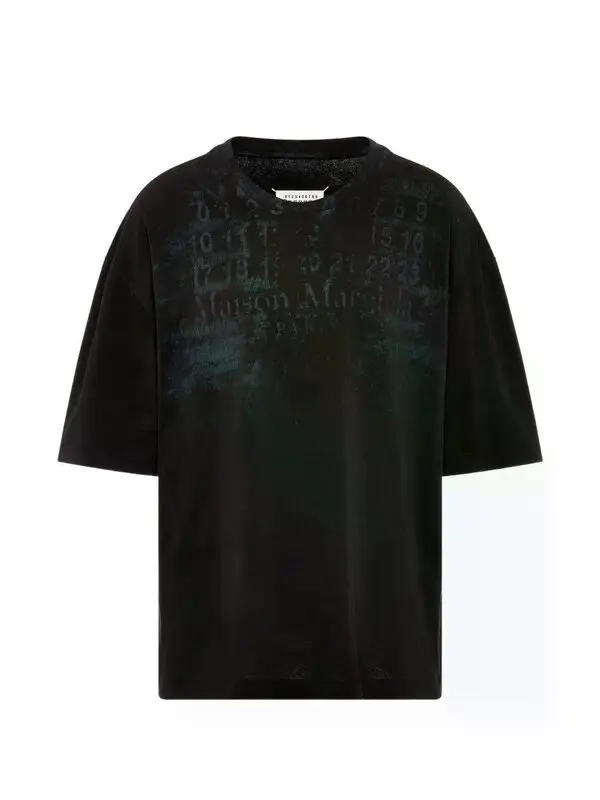 MAISON MARGIELA Logo-print Oversized T-shirt - Black