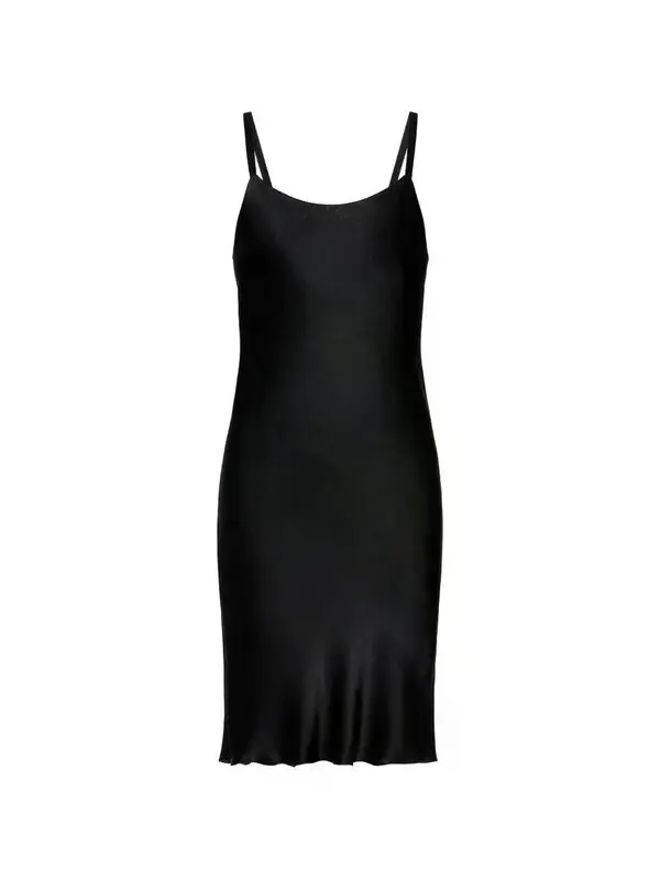 MAISON MARGIELA Satin Bias-cut Slip Mini Dress - Black