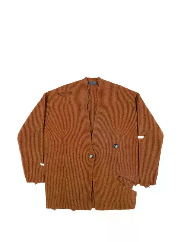 HAIKURE Distressed Cardigan - Brown