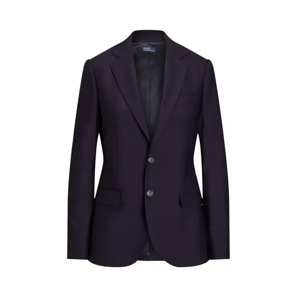 Ralph Lauren Single-breasted Stretch Wool Blazer - Navy