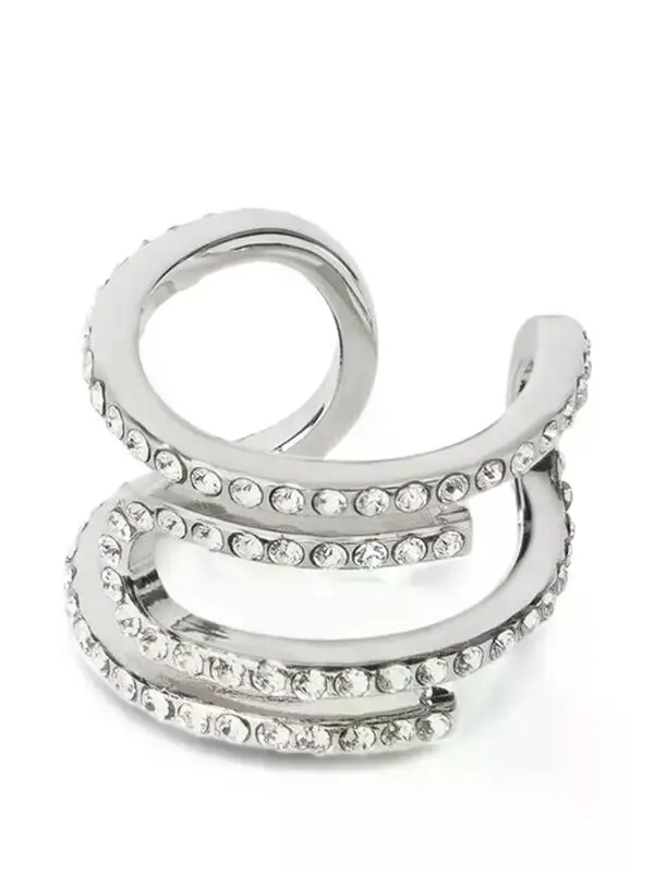 Off-White Paperclip Strass-embellished Ring