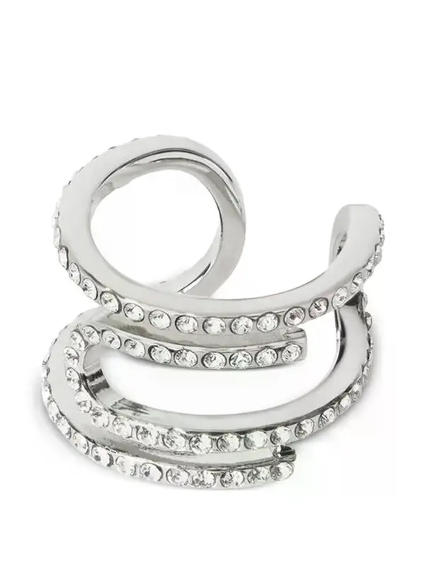 Off-White Paperclip Strass-embellished Ring