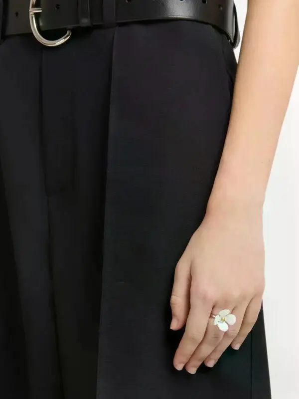 Marni Enamel Daisy Ring - Silver