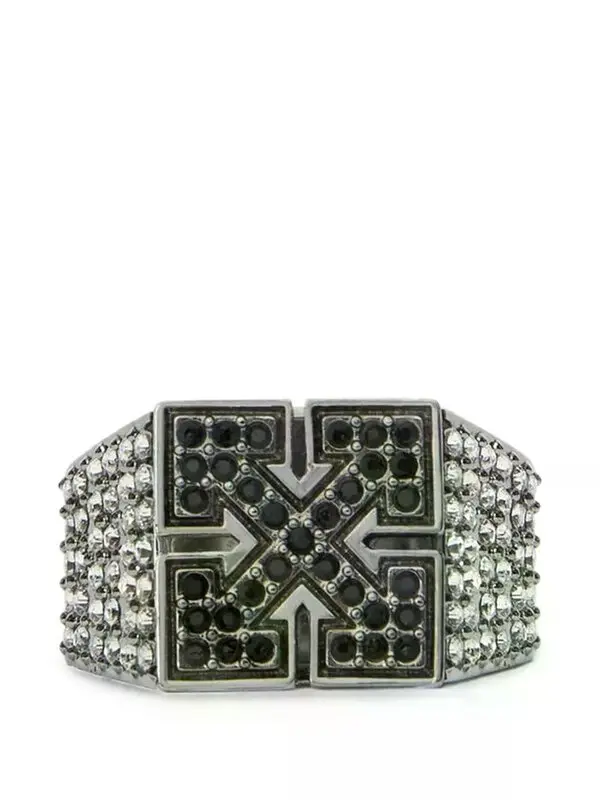 Off-White Embellished Arrow Ring