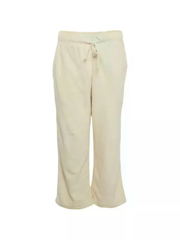 Burberry Cream Terry Cloth Drawstring Wide-leg Trousers