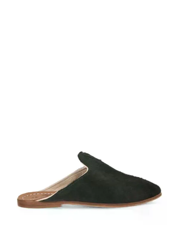 Todd Snyder Leather Open-back Mules - Black