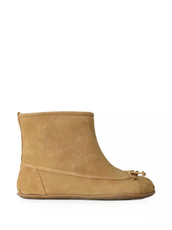 ABRA Bow Detail Suede Ankle Boots
