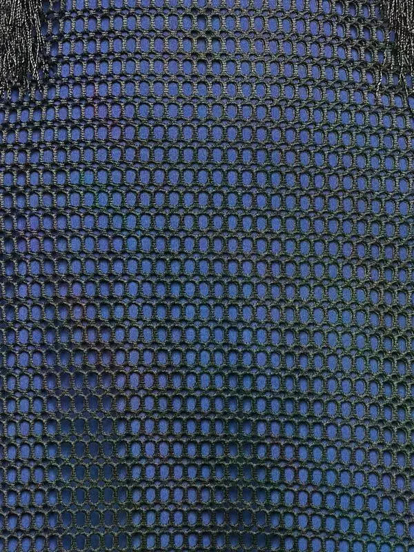 SELF-PORTRAIT Fringed Mesh-panel Dress