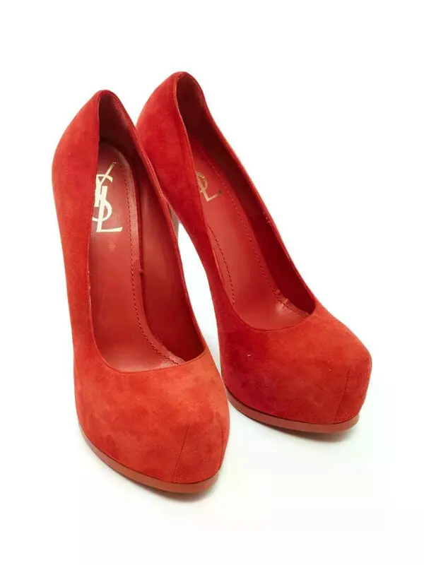 Saint Laurent Suede Platform Pumps