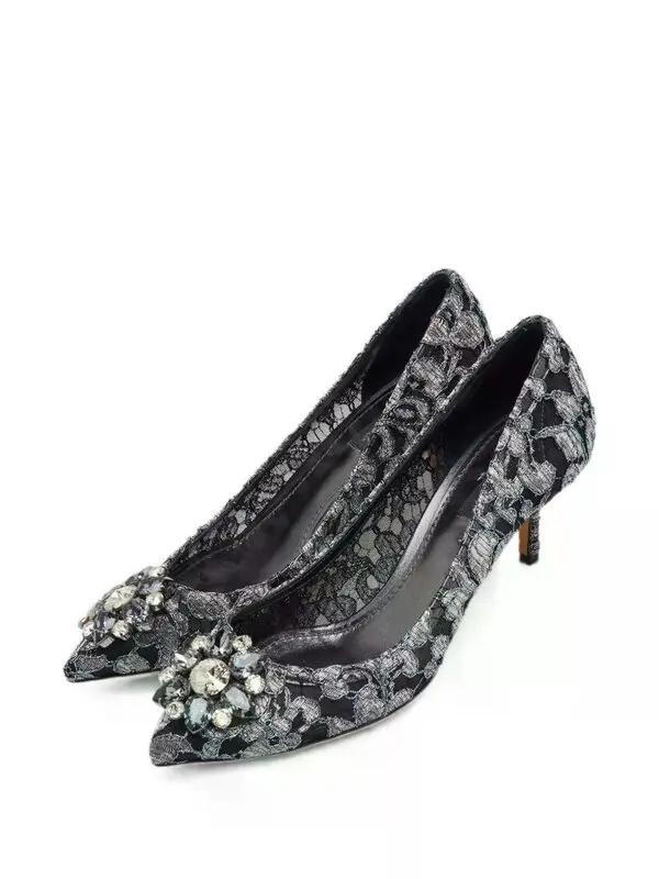 Dolce & Gabbana Bellucci Crystal-embellished Lace Pumps
